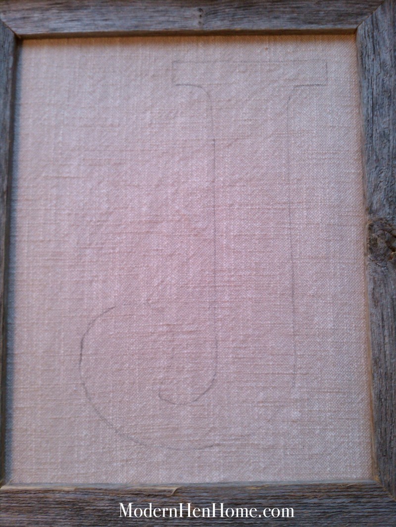 DIY Monogram Framed Art | Modern Hen home