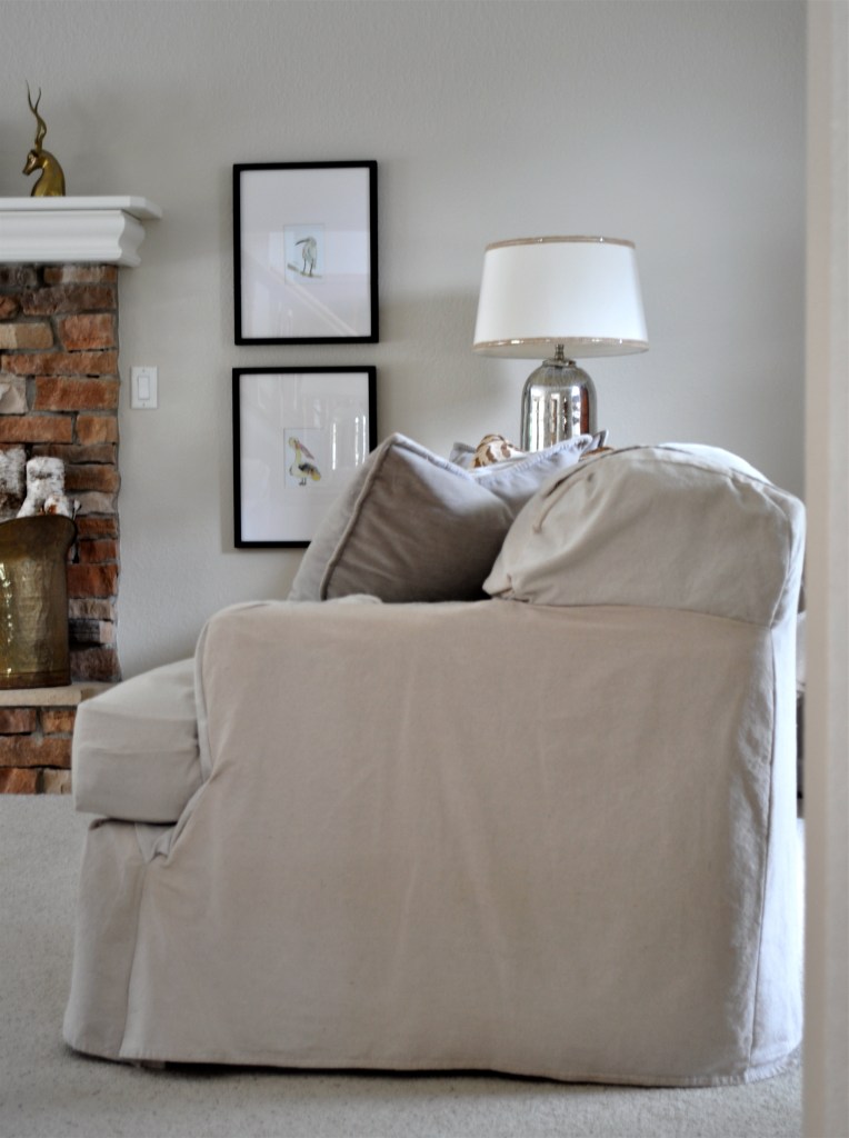 Sofa Slipcovers Made From Drop Cloths | Modern Hen home